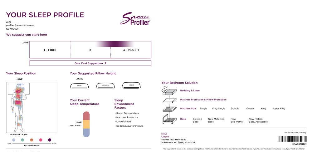 Snooze Profiler® Technology | Snooze